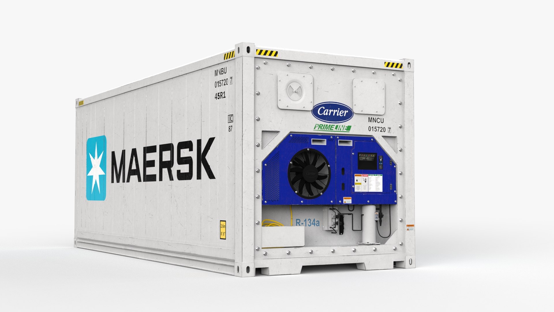 3D 20feet MAERSK Shipping Container Reefer CARRIER - TurboSquid 2202273