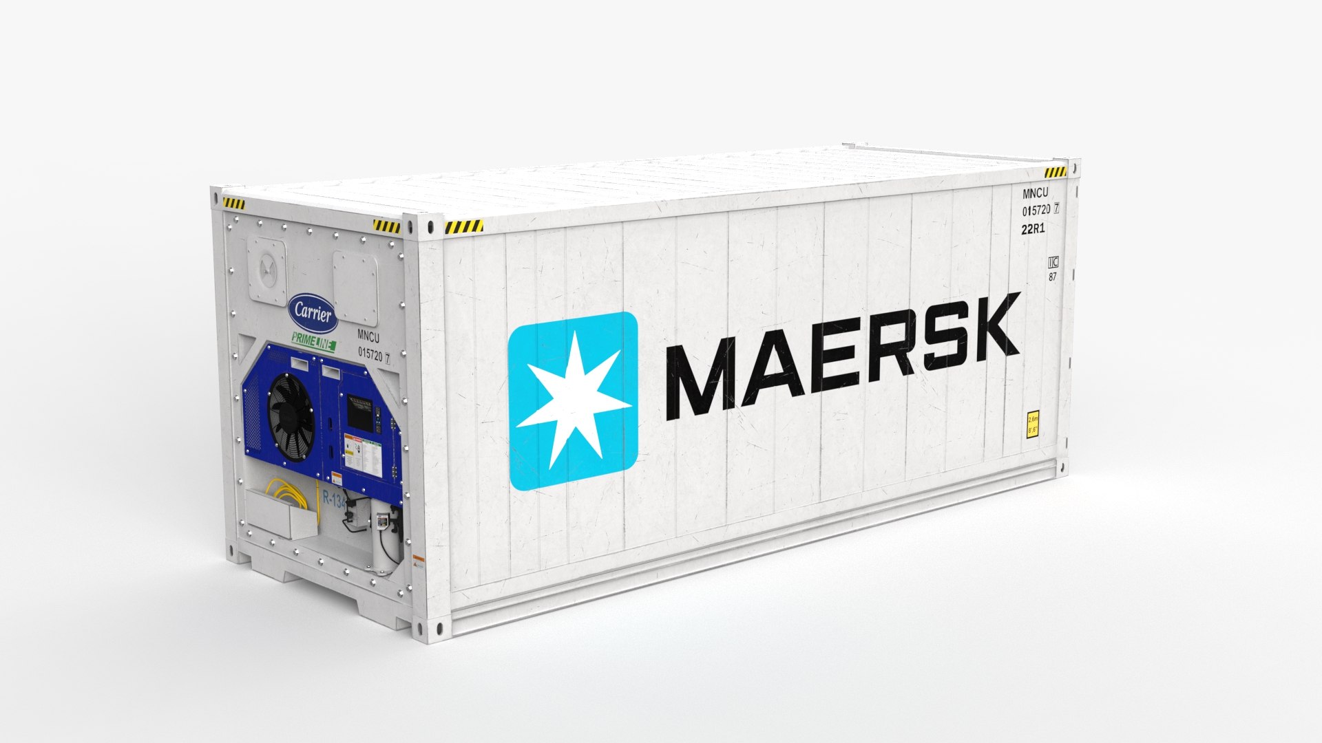 3D 20feet MAERSK Shipping Container Reefer CARRIER - TurboSquid 2202273