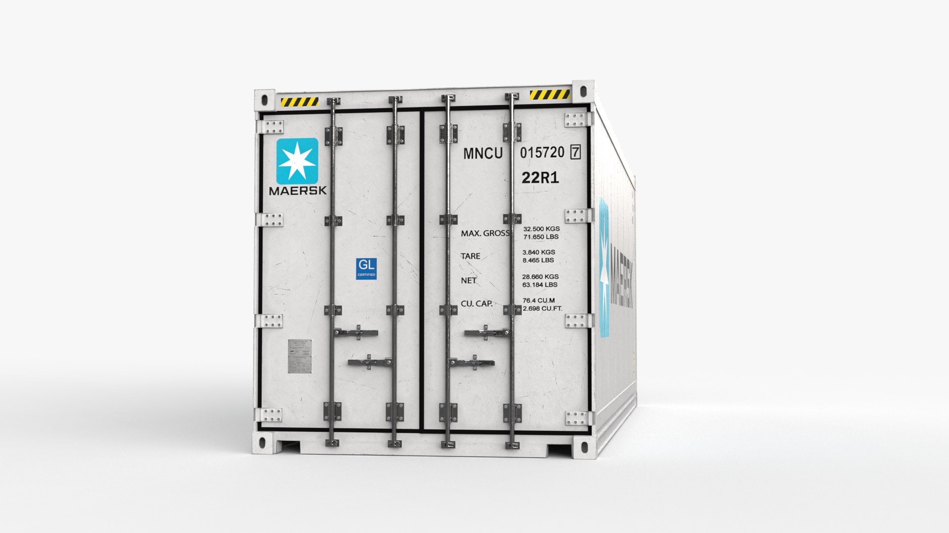 3D 20feet MAERSK Shipping Container Reefer CARRIER - TurboSquid 2202273