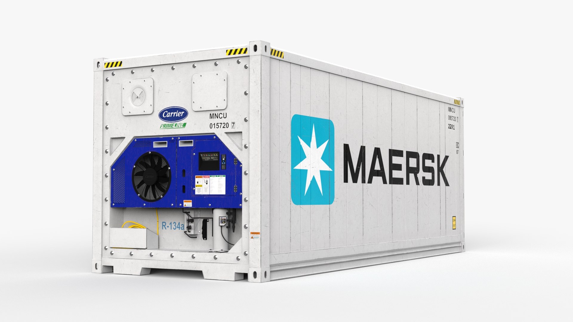 20 pés MAERSK Container Reefer CARRIER Modelo 3D - TurboSquid 2202273