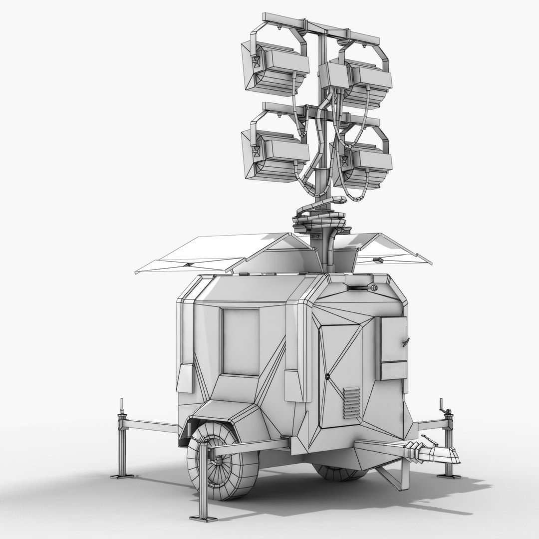 Light Tower Generator Model - TurboSquid 1234352