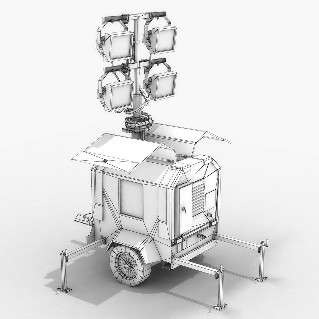 Light Tower Generator Model - TurboSquid 1234352