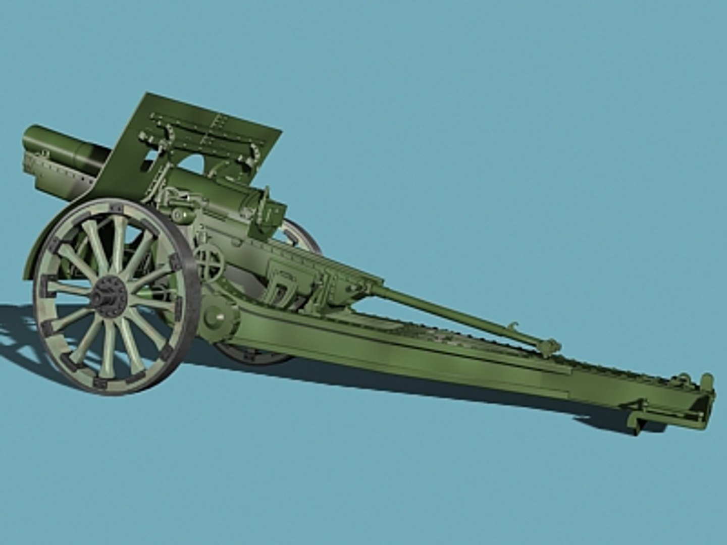 russian howitzer wwi 3d model