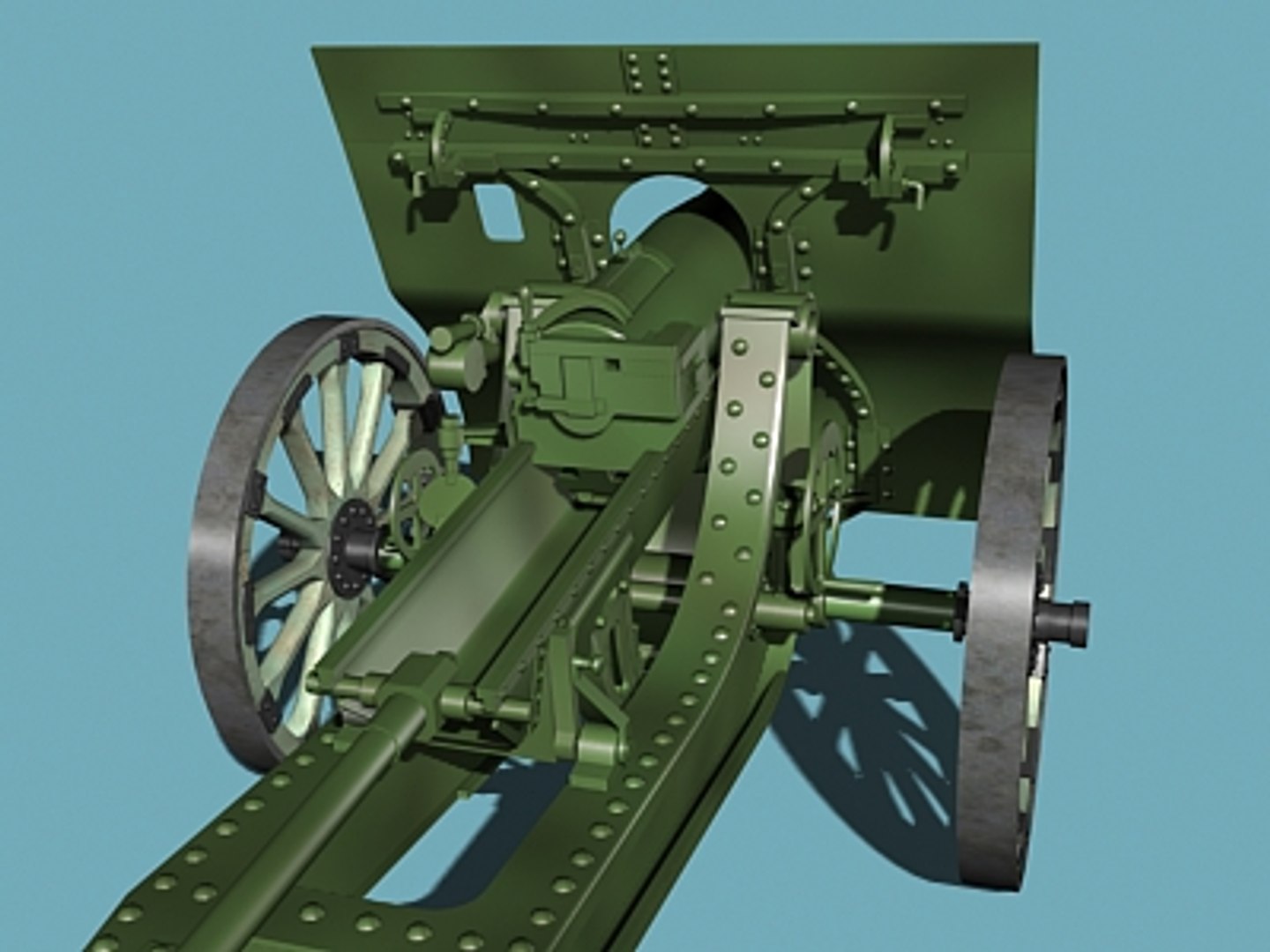 russian howitzer wwi 3d model