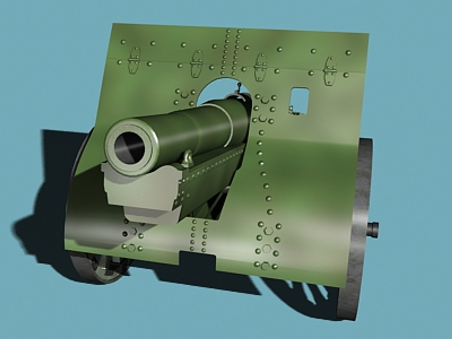russian howitzer wwi 3d model