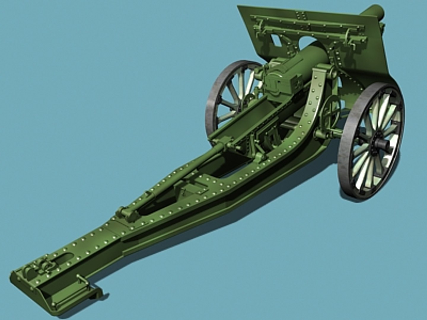 russian howitzer wwi 3d model