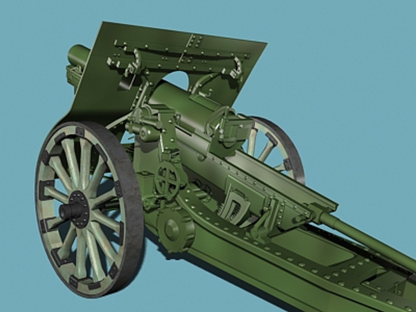 russian howitzer wwi 3d model
