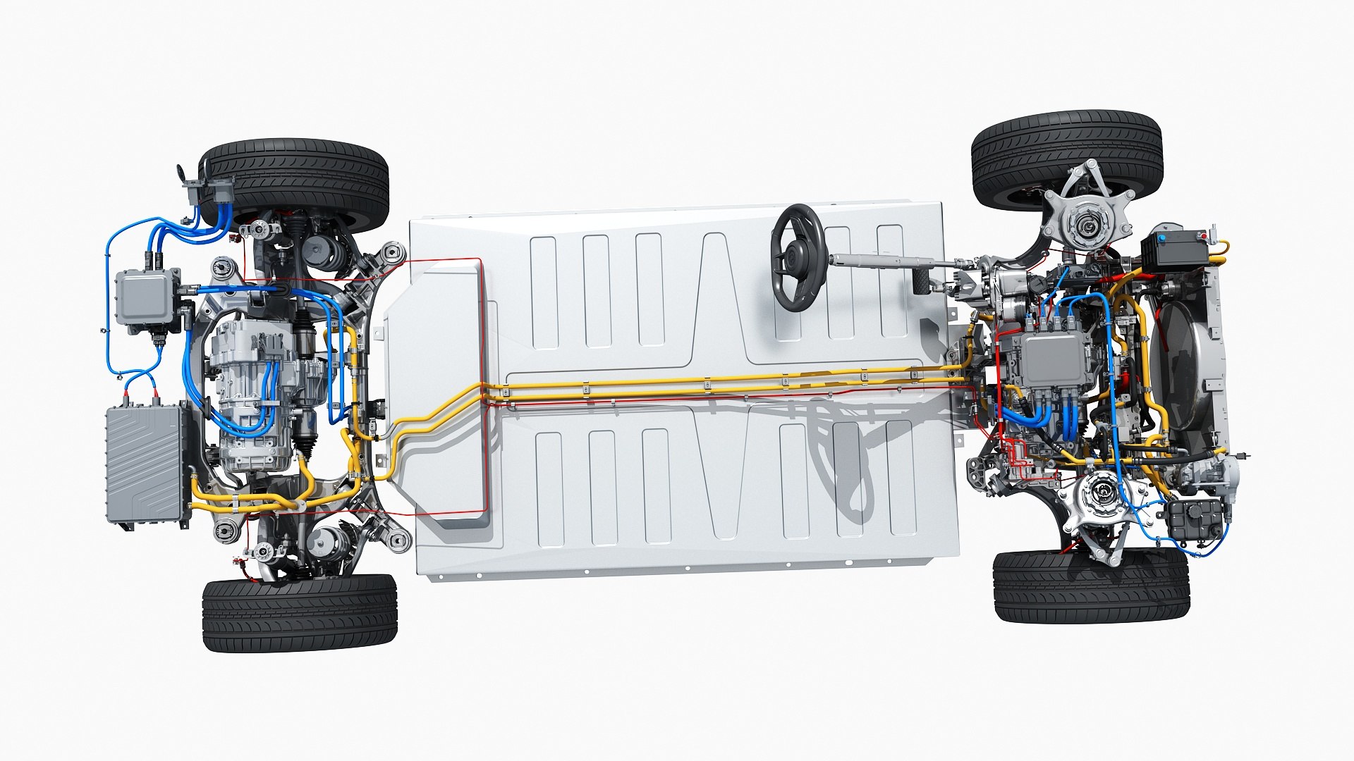 Electric Car Chassis X-Ray 3D Model - TurboSquid 1991643