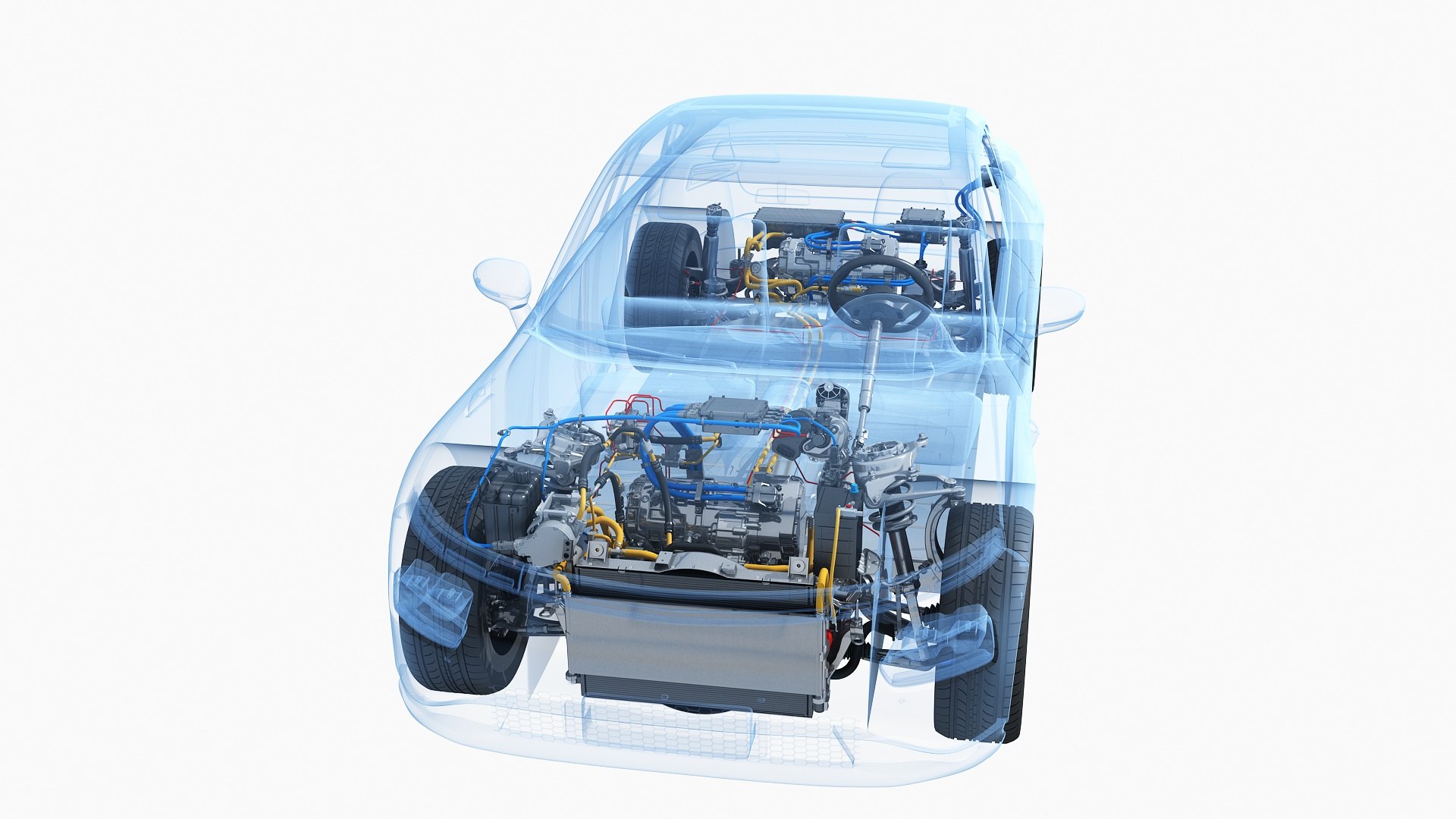 Electric Car Chassis X-Ray 3D Model - TurboSquid 1991643