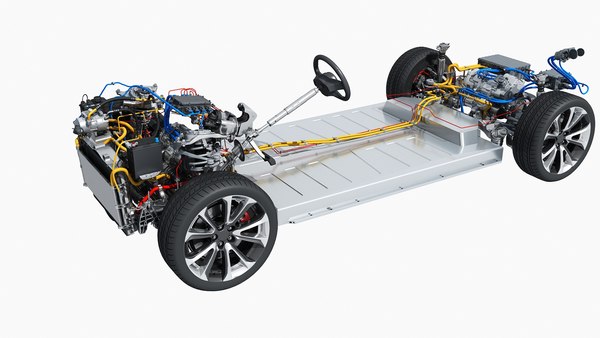 modelo 3d Rayos X del chasis del coche eléctrico - TurboSquid 1991643