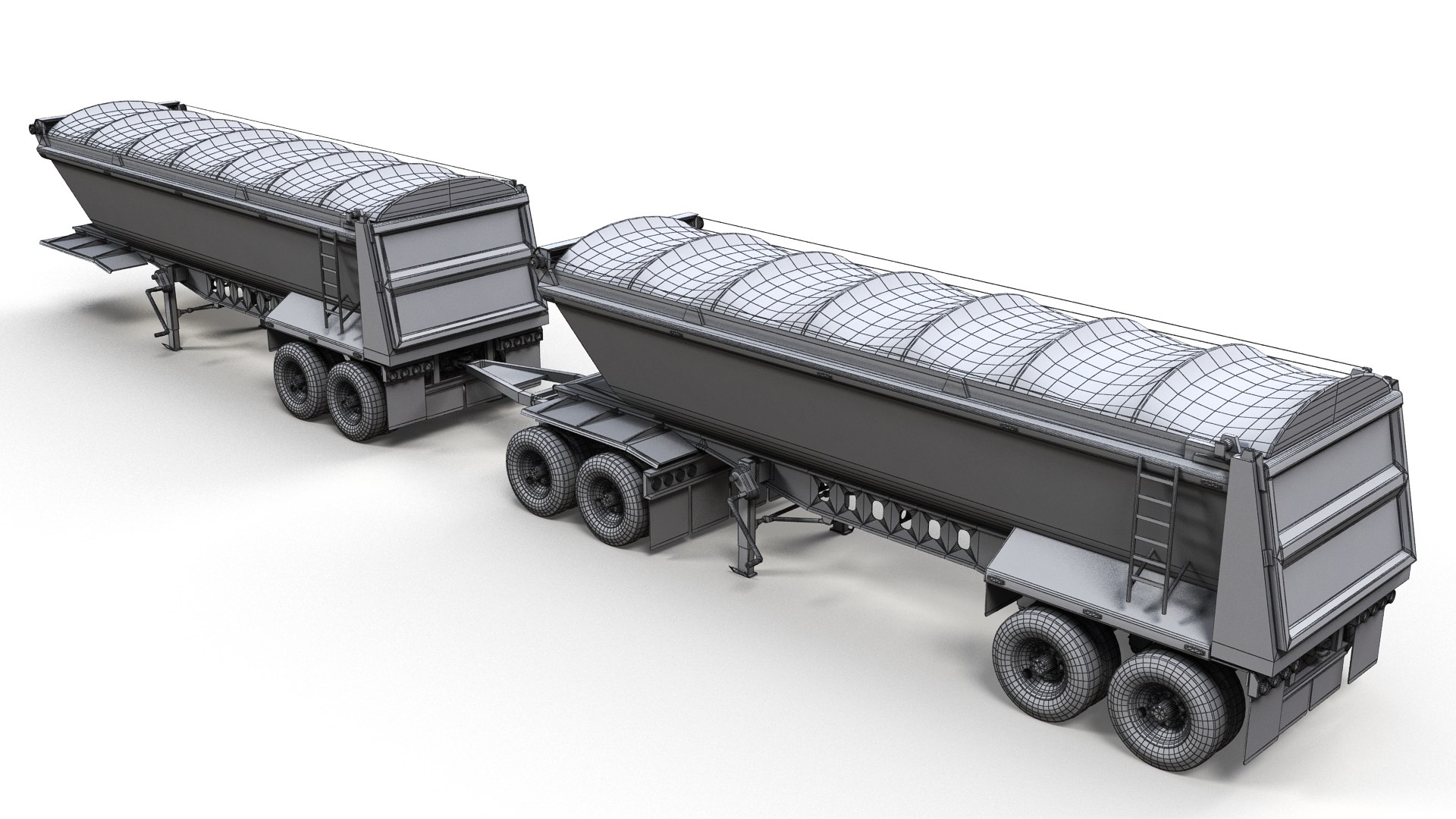 3D Model Dump Trailer PBR - TurboSquid 2138477