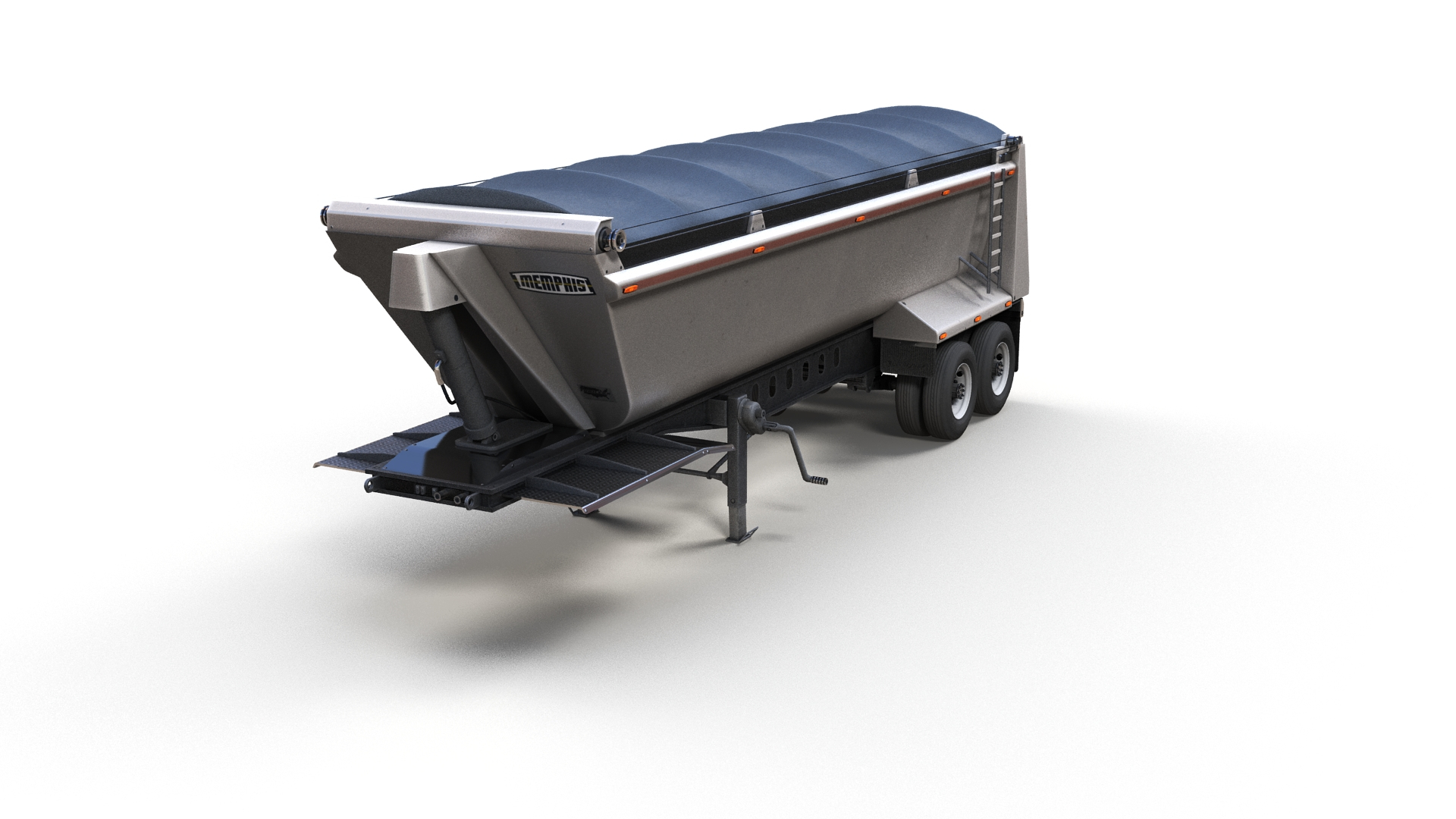 3D Model Dump Trailer PBR - TurboSquid 2138477