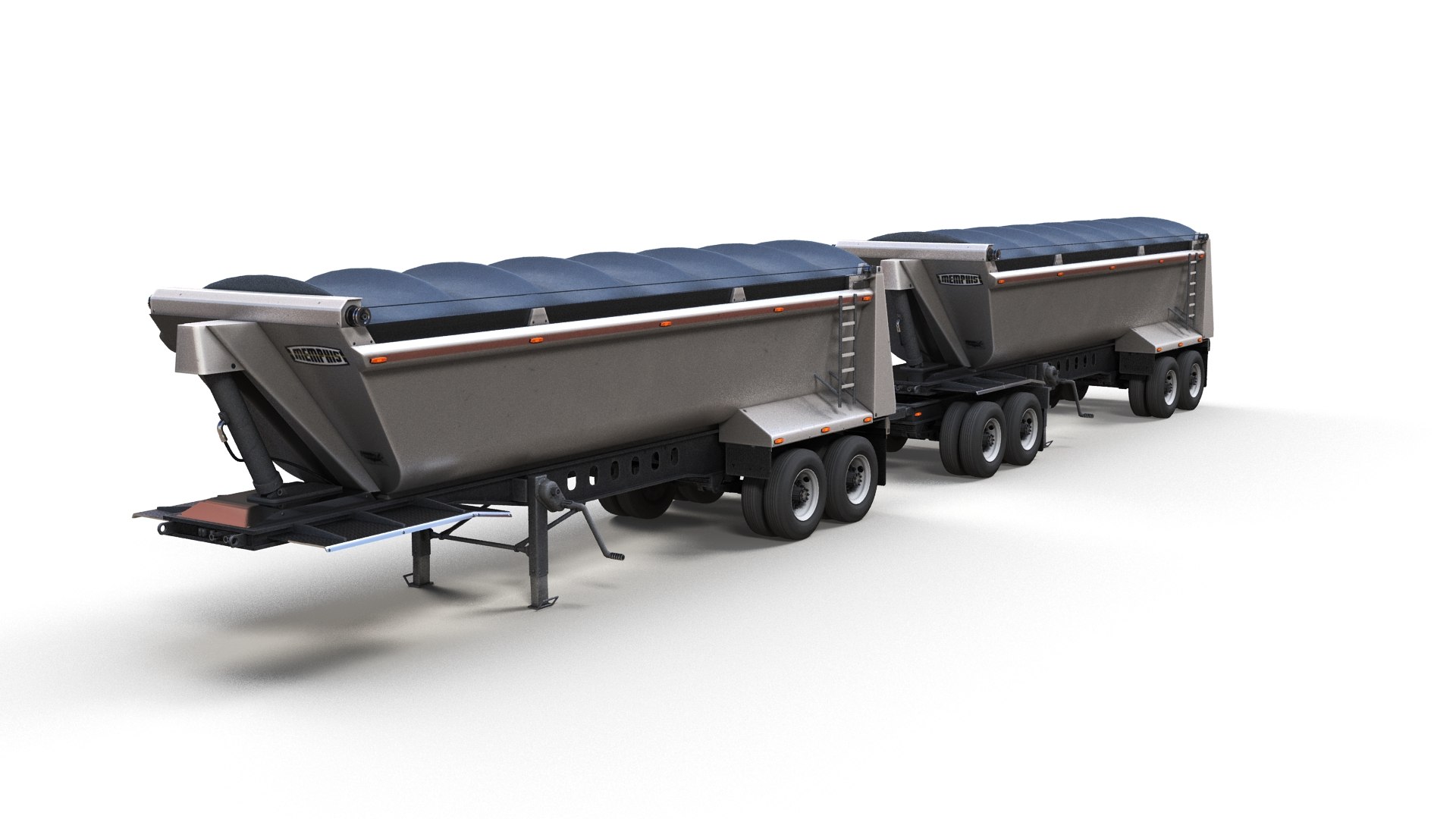 3D model Dump trailer PBR - TurboSquid 2138477
