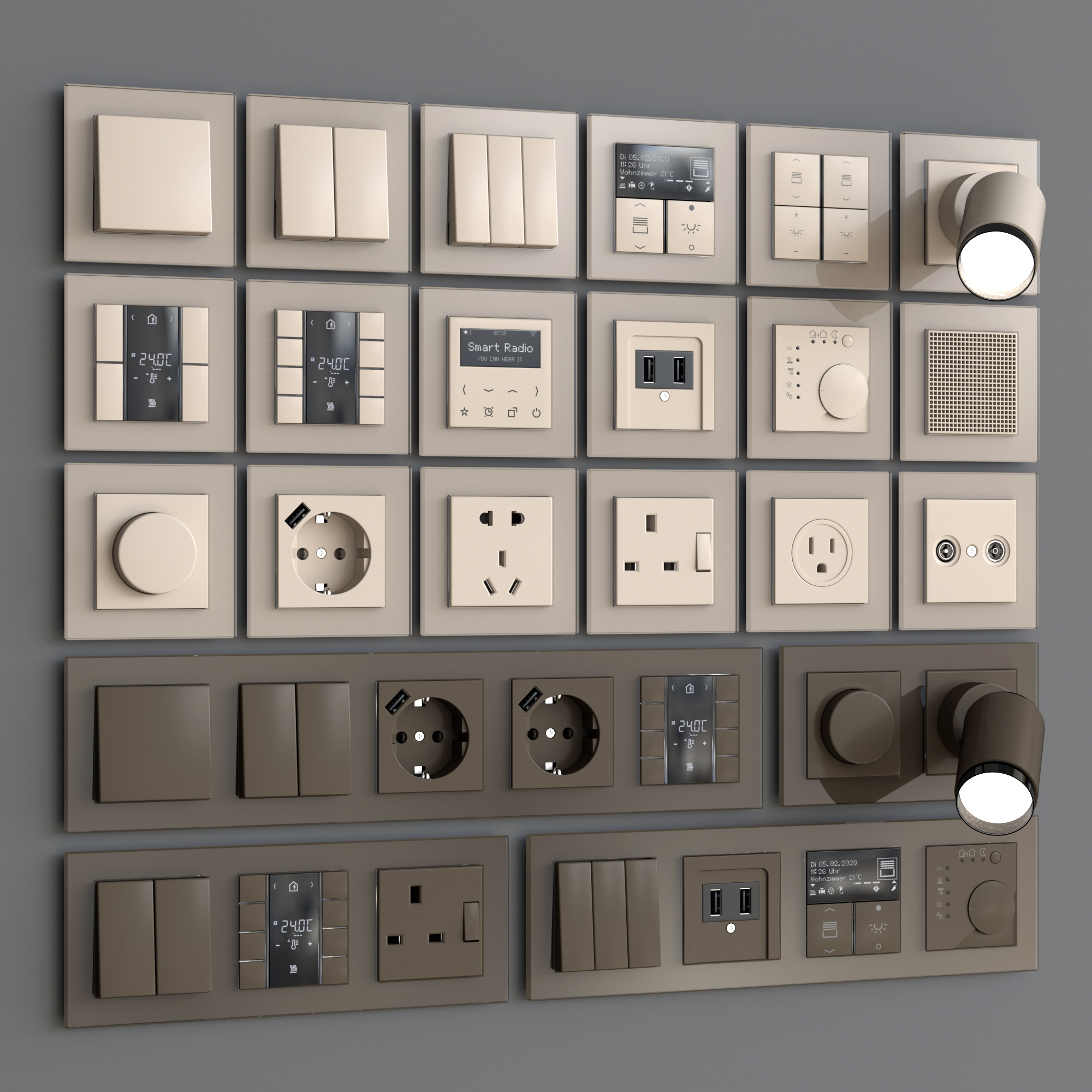 Creation glass wall switch 3D - TurboSquid 1661740