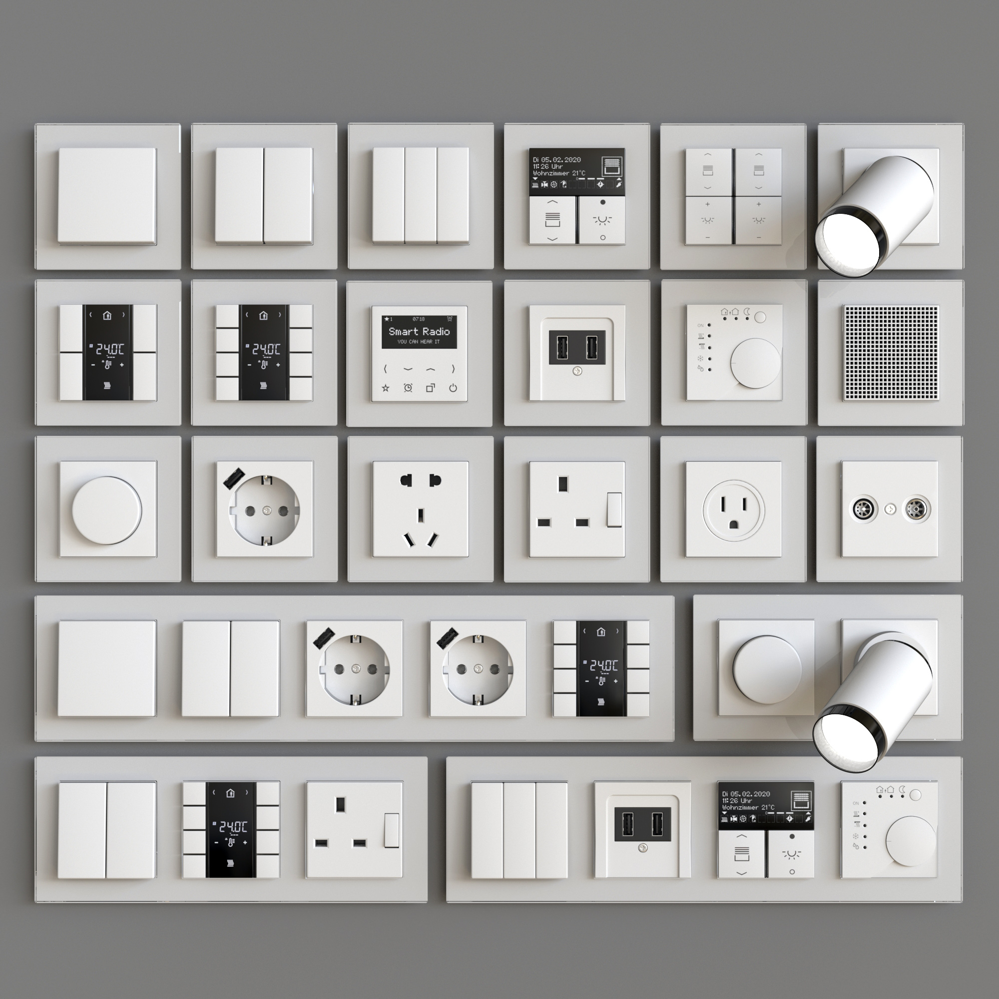 Creation glass wall switch 3D - TurboSquid 1661740