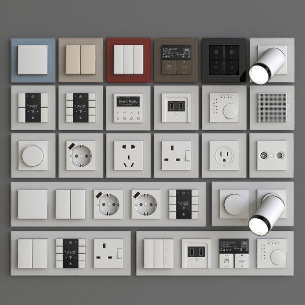 Creation glass wall switch 3D - TurboSquid 1661740