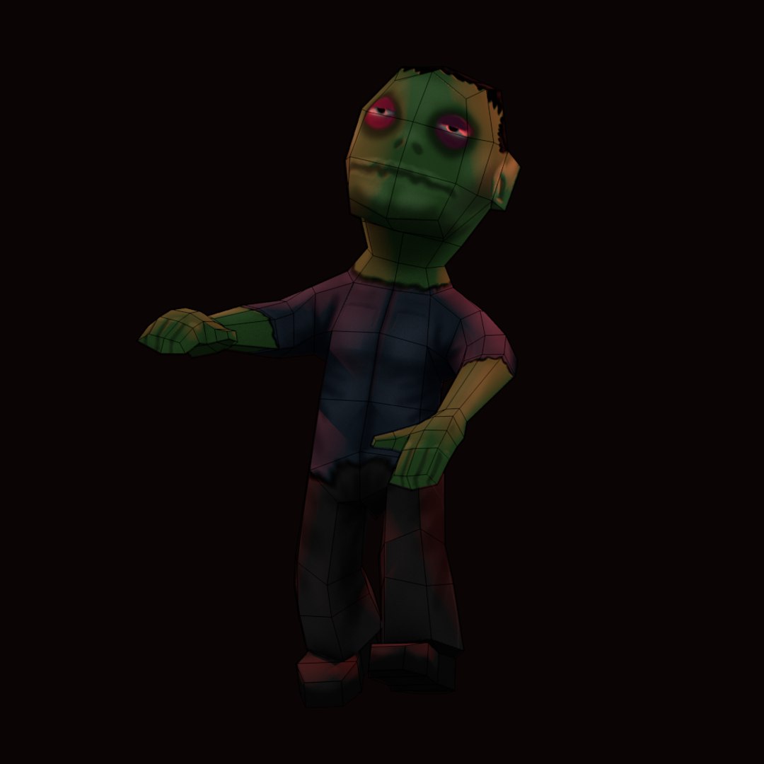 3d zombie character model