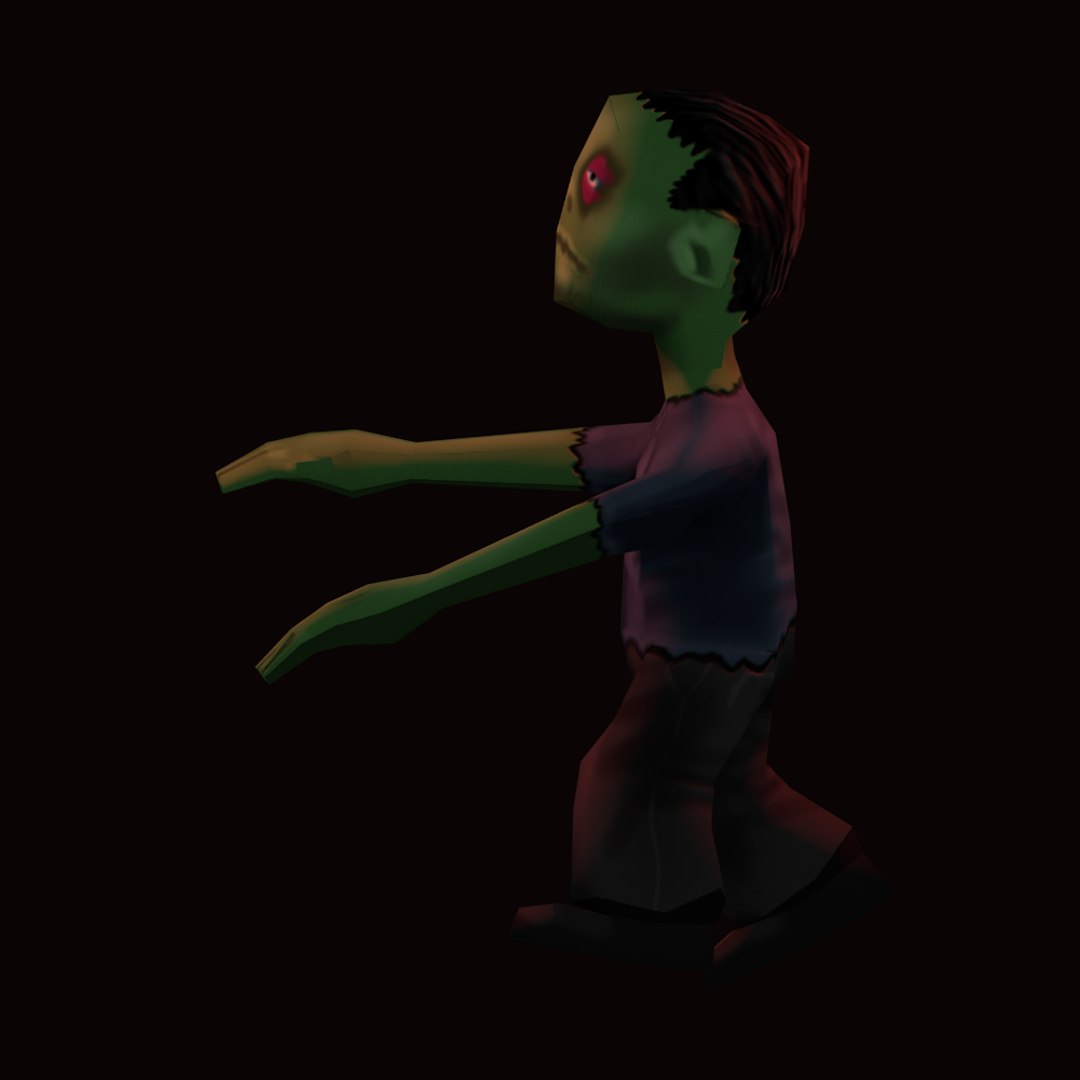 3d zombie character model