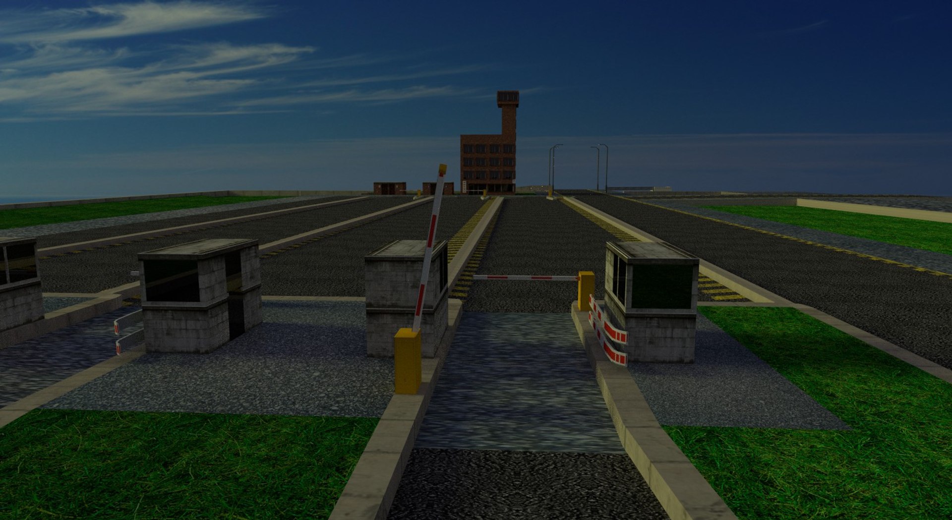 Basic Ferry Harbour 3d Model