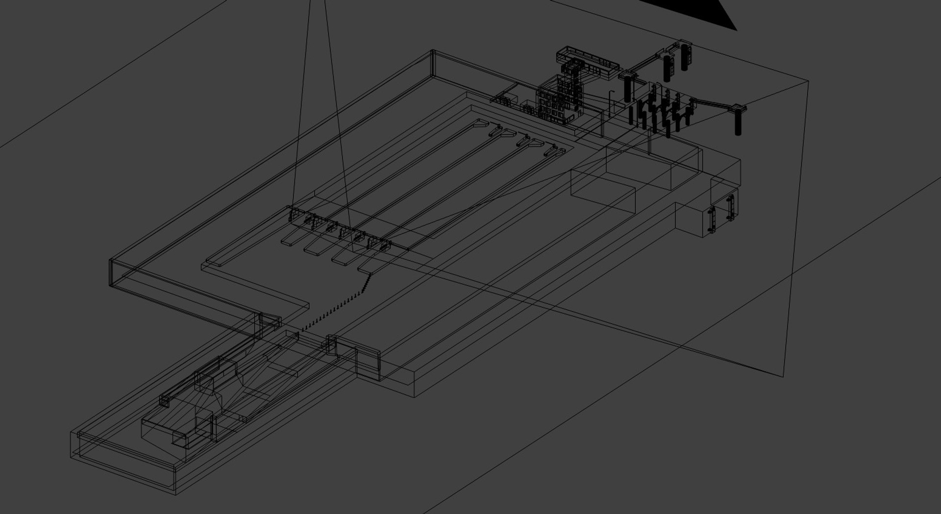 Basic Ferry Harbour 3d Model