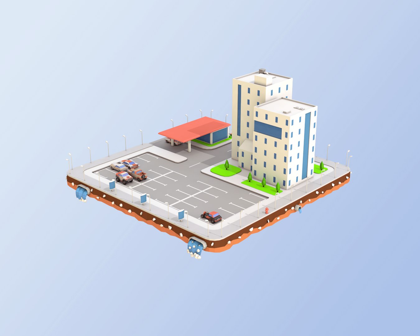 3D Car Service Buildings - TurboSquid 1253998