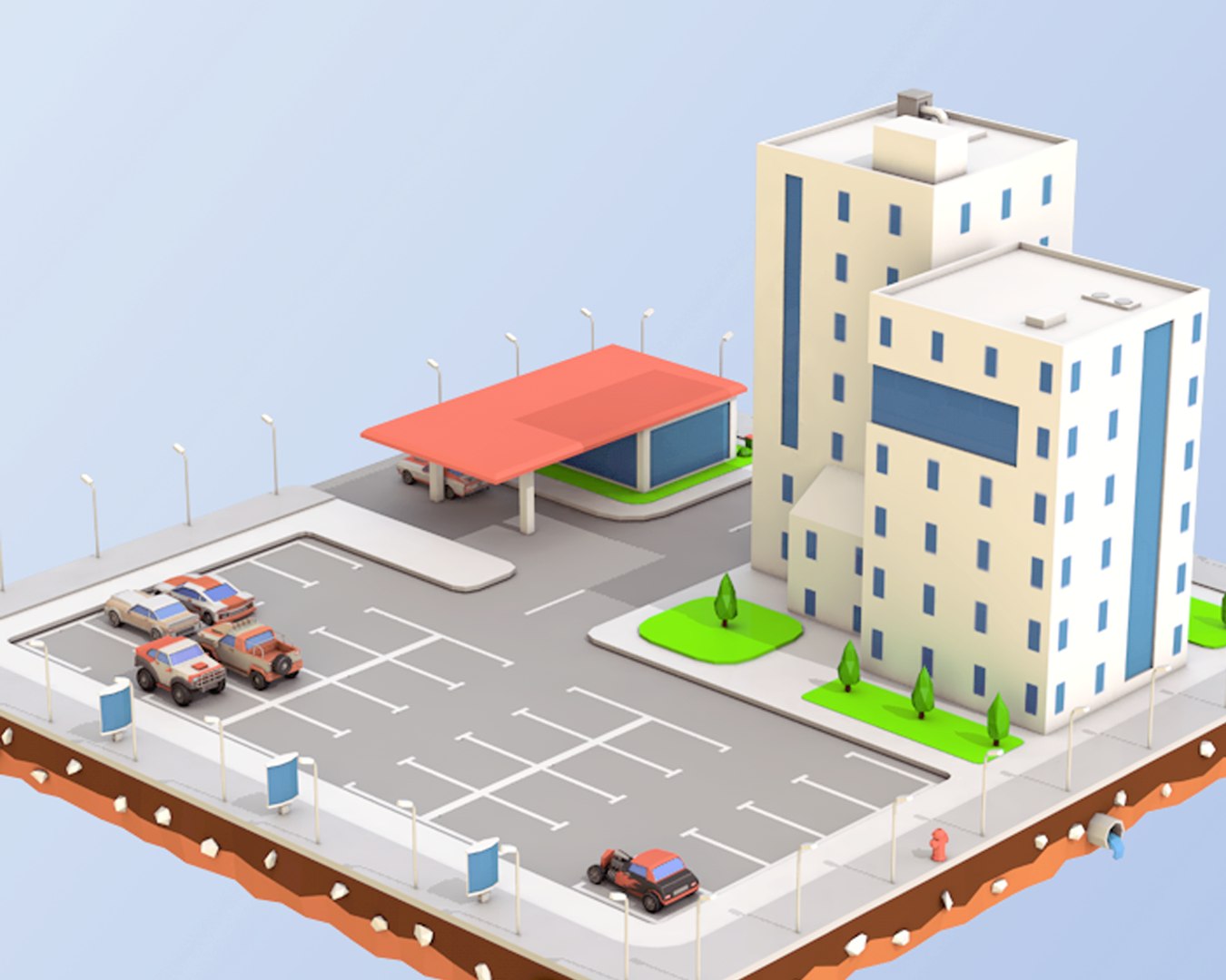 3D Car Service Buildings - TurboSquid 1253998
