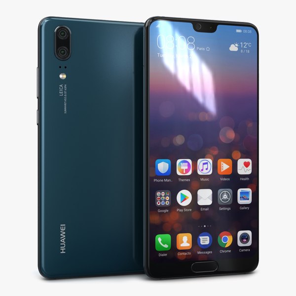 Huawei p20 midnight blue 3D model - TurboSquid 1280403