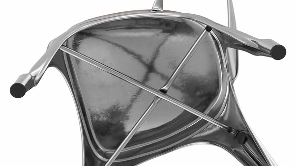 modelo 3d Silla apilable de hierro con asiento de madera - TurboSquid 2041575