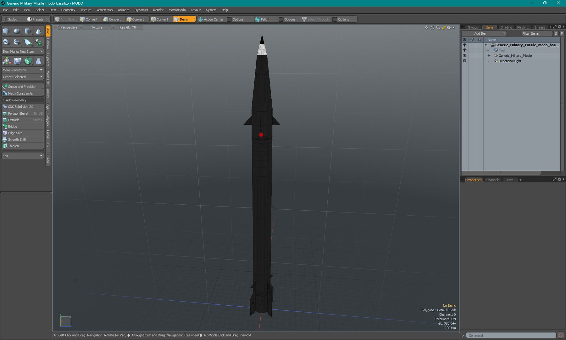 3D Generic Military Missile Model - TurboSquid 2317674