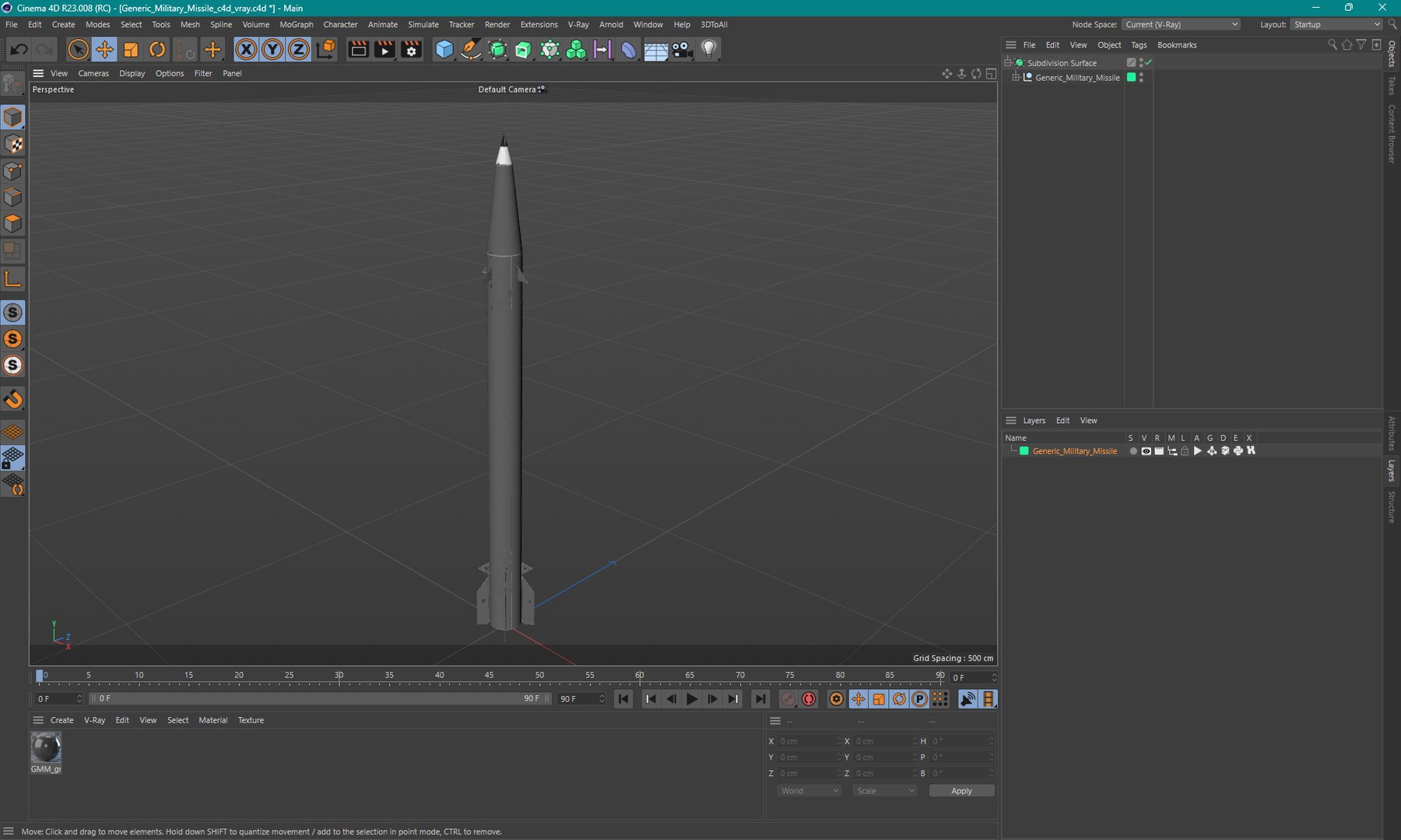3D Generic Military Missile Model - TurboSquid 2317674