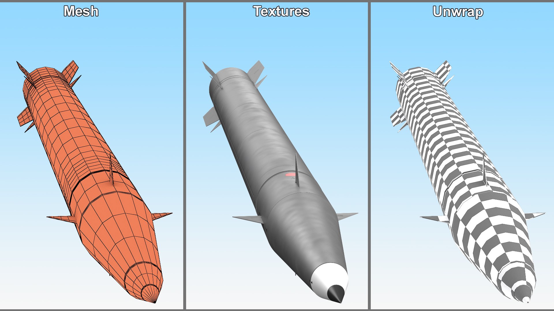 3D Generic Military Missile Model - TurboSquid 2317674