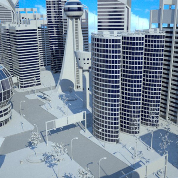 modern city 3d model