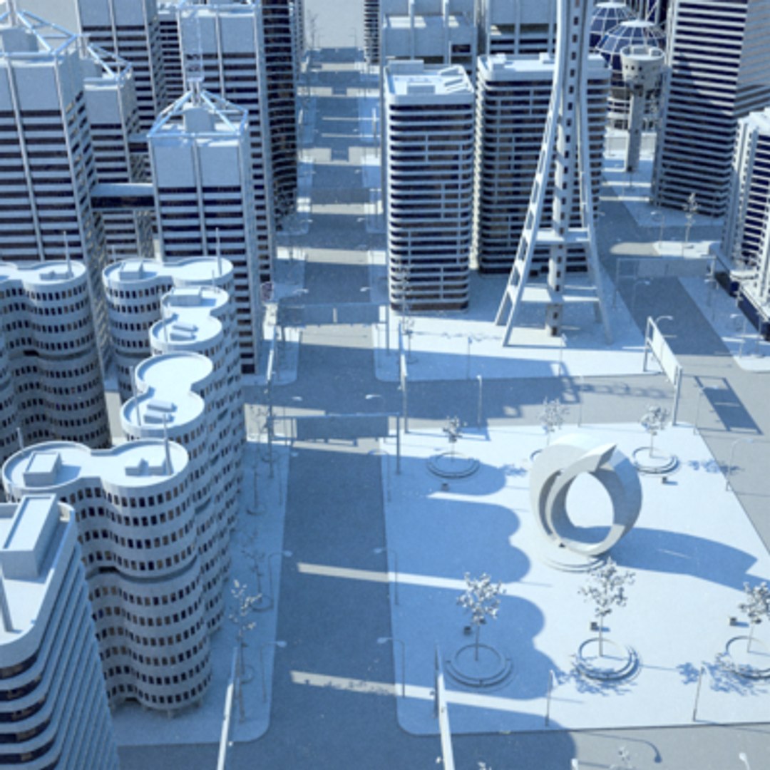modern city 3d model