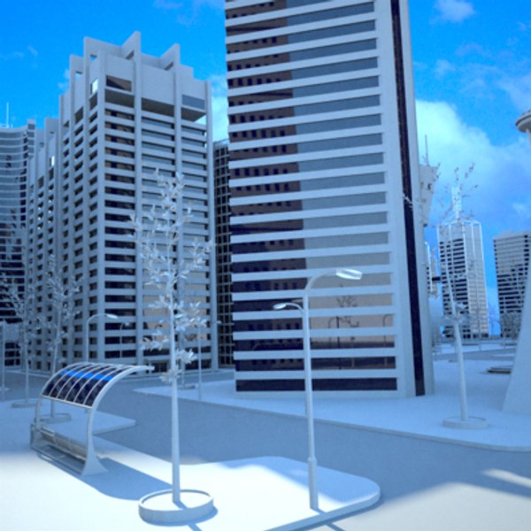 modern city 3d model