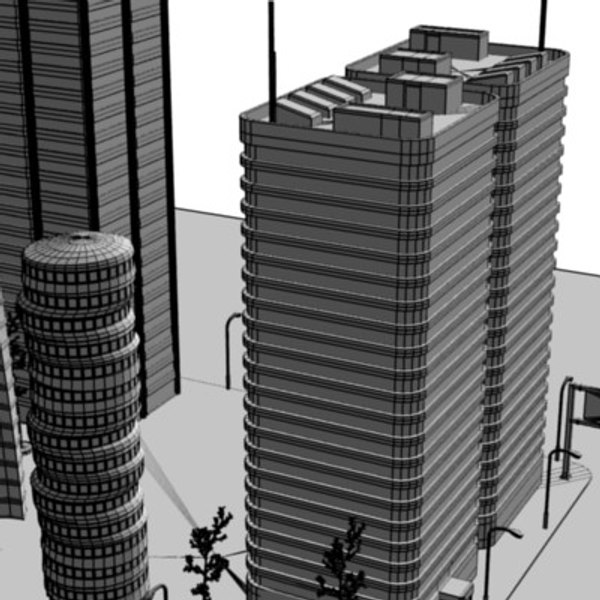 modern city 3d model
