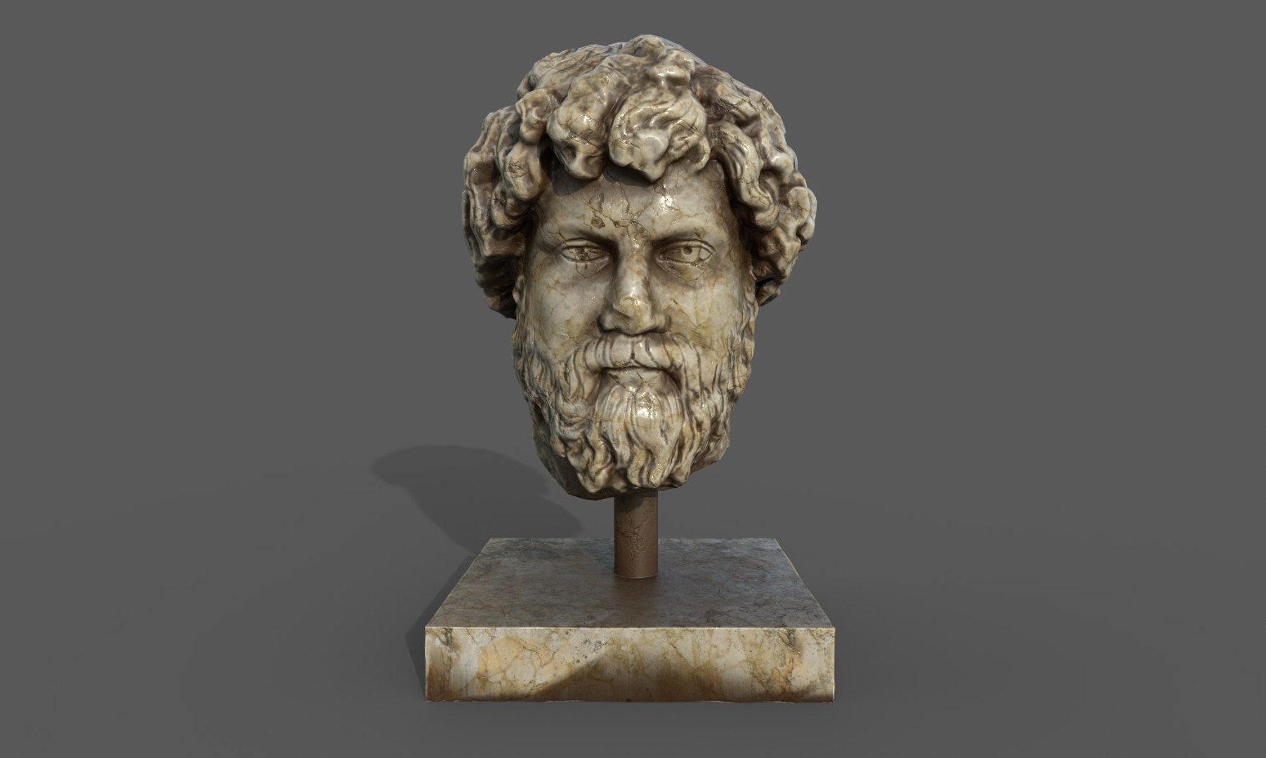 3D Head Of Lucius Aelius Model - TurboSquid 1823116