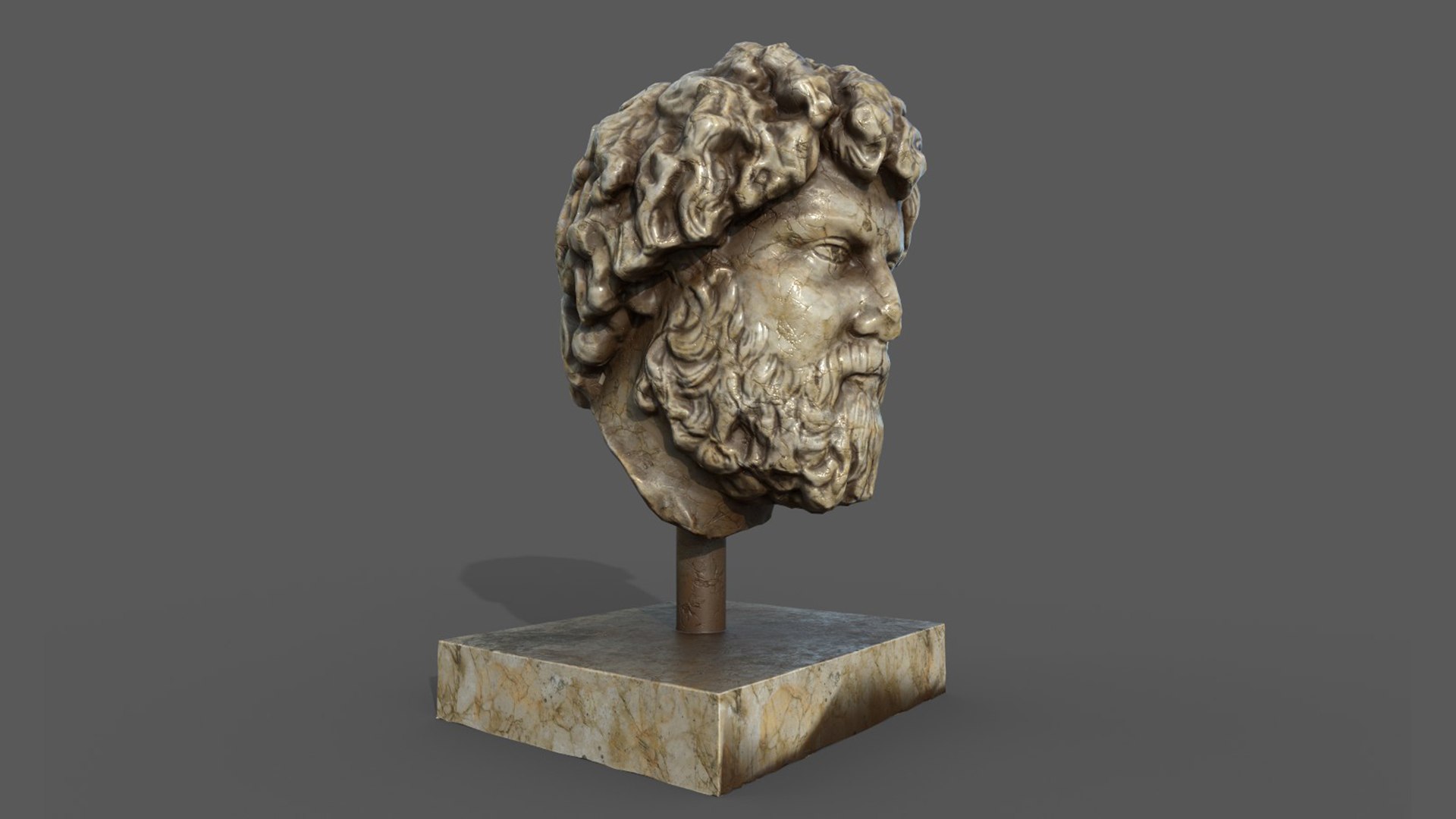 3D Head Of Lucius Aelius Model - TurboSquid 1823116