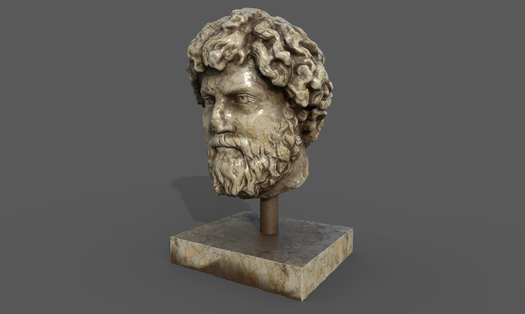 3D Head Of Lucius Aelius Model - TurboSquid 1823116