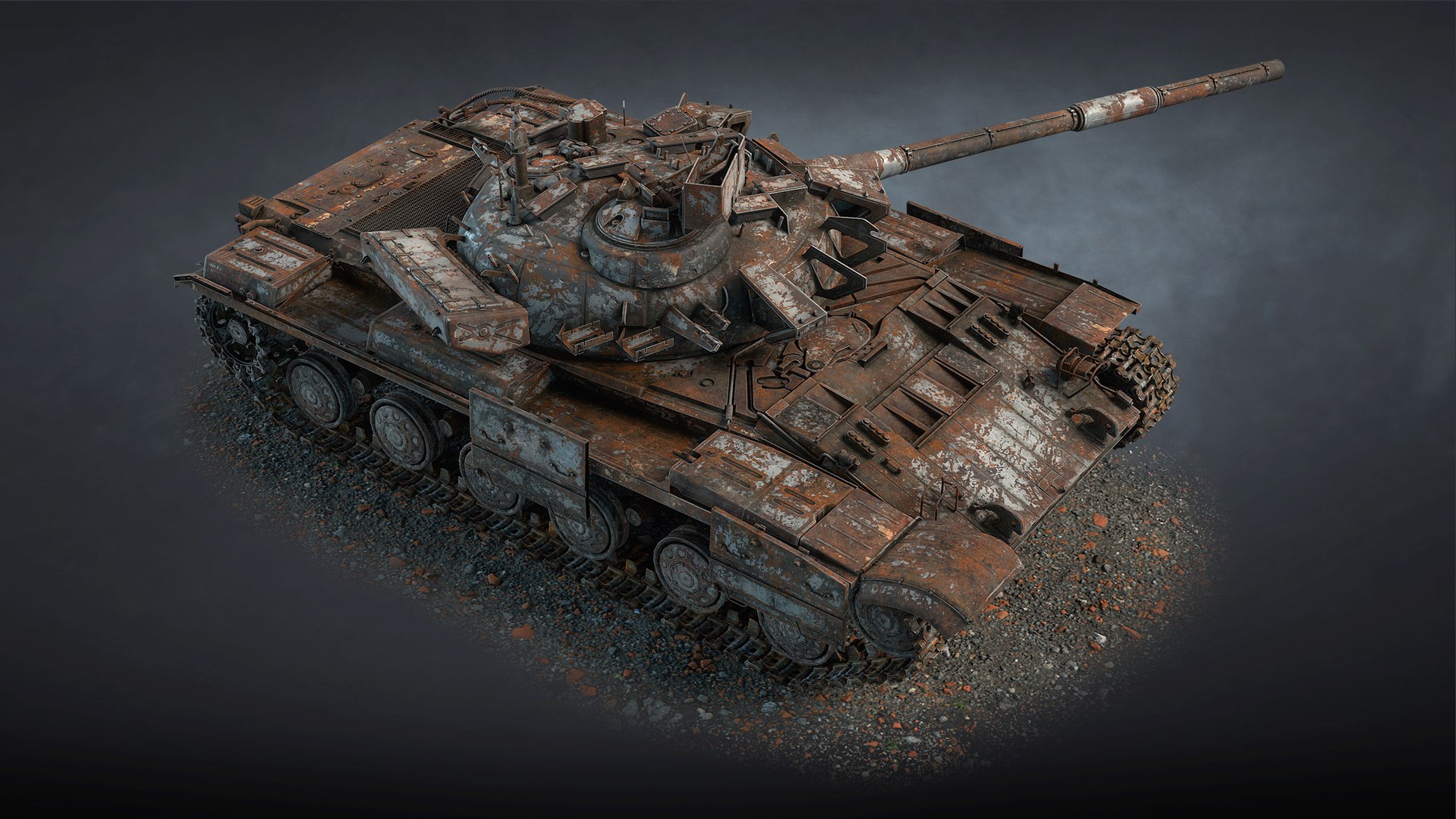 3D Tank T-64BM Bulat Destroyed - TurboSquid 2302624