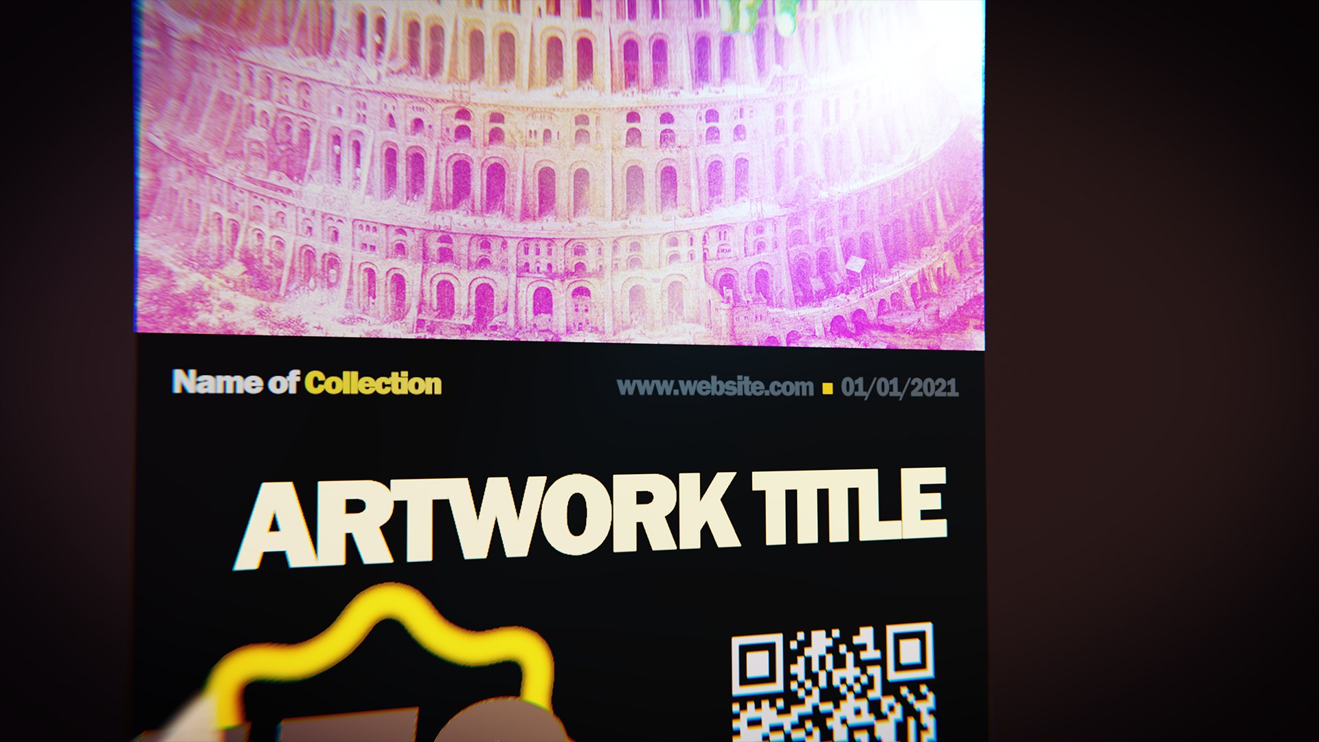 3D Model Holographic Crypto Card NFT Template - Animated In Blender ...