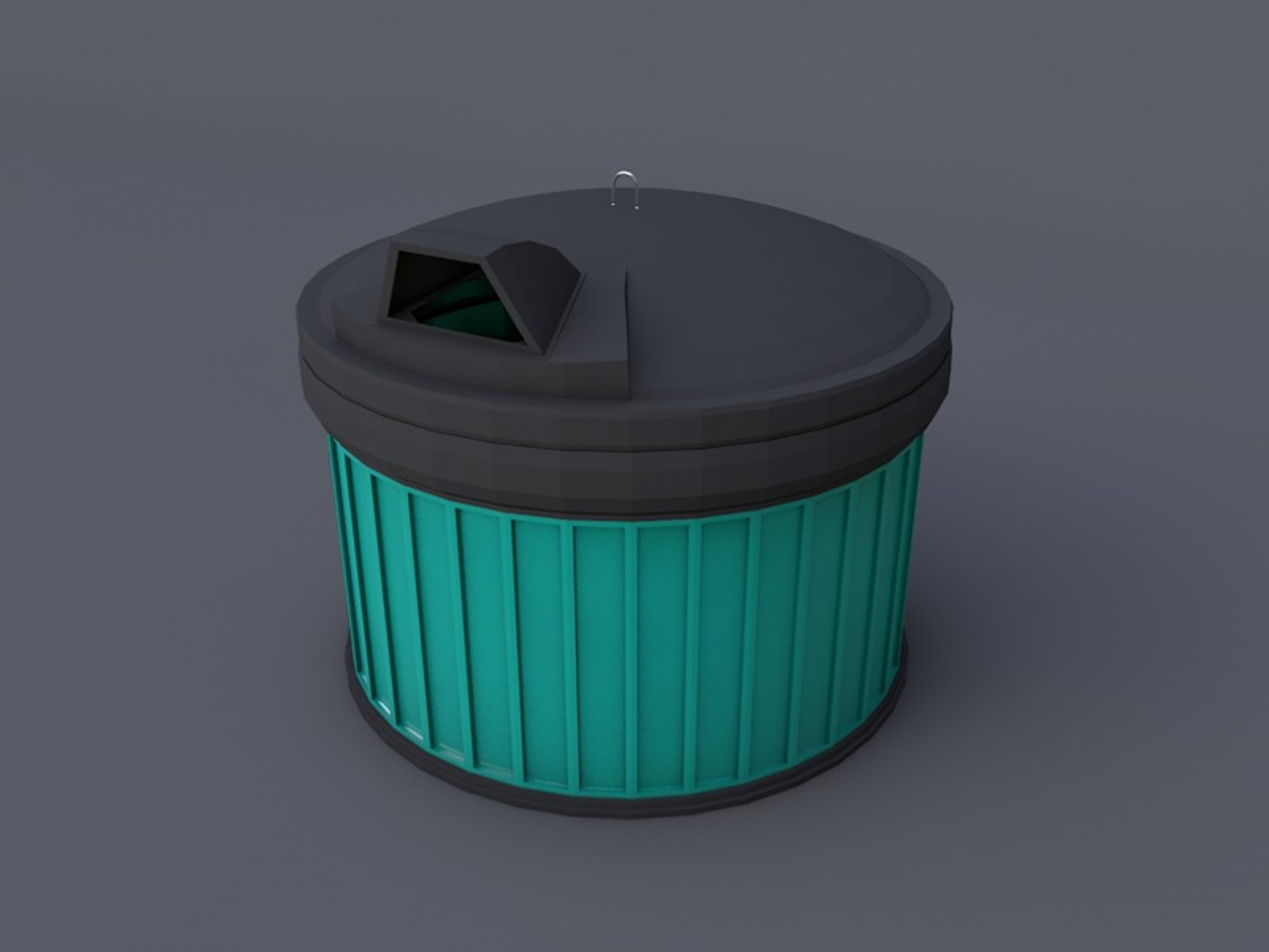 3d rounded dumpster