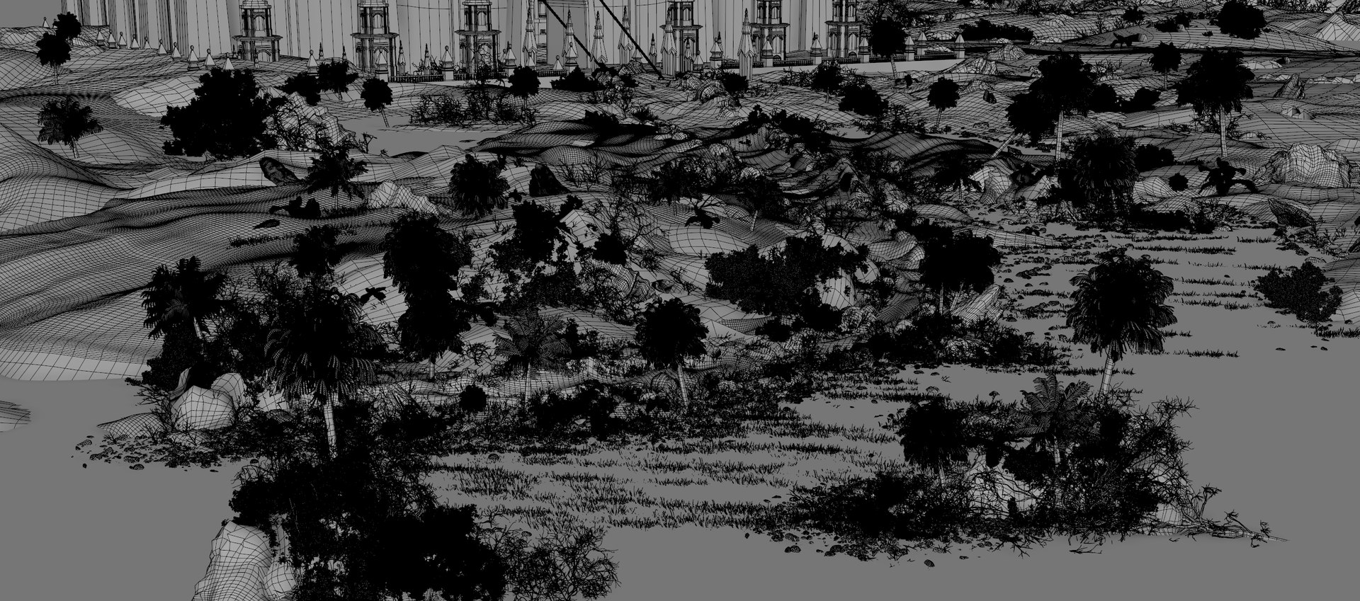 3D Model Fantasy Oasis Castle - TurboSquid 2182638