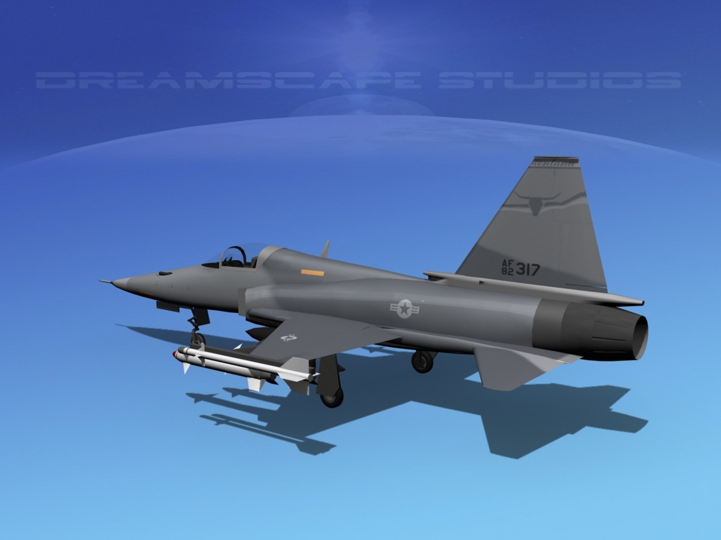 northrop tigershark f-20 fighter 3d 3ds