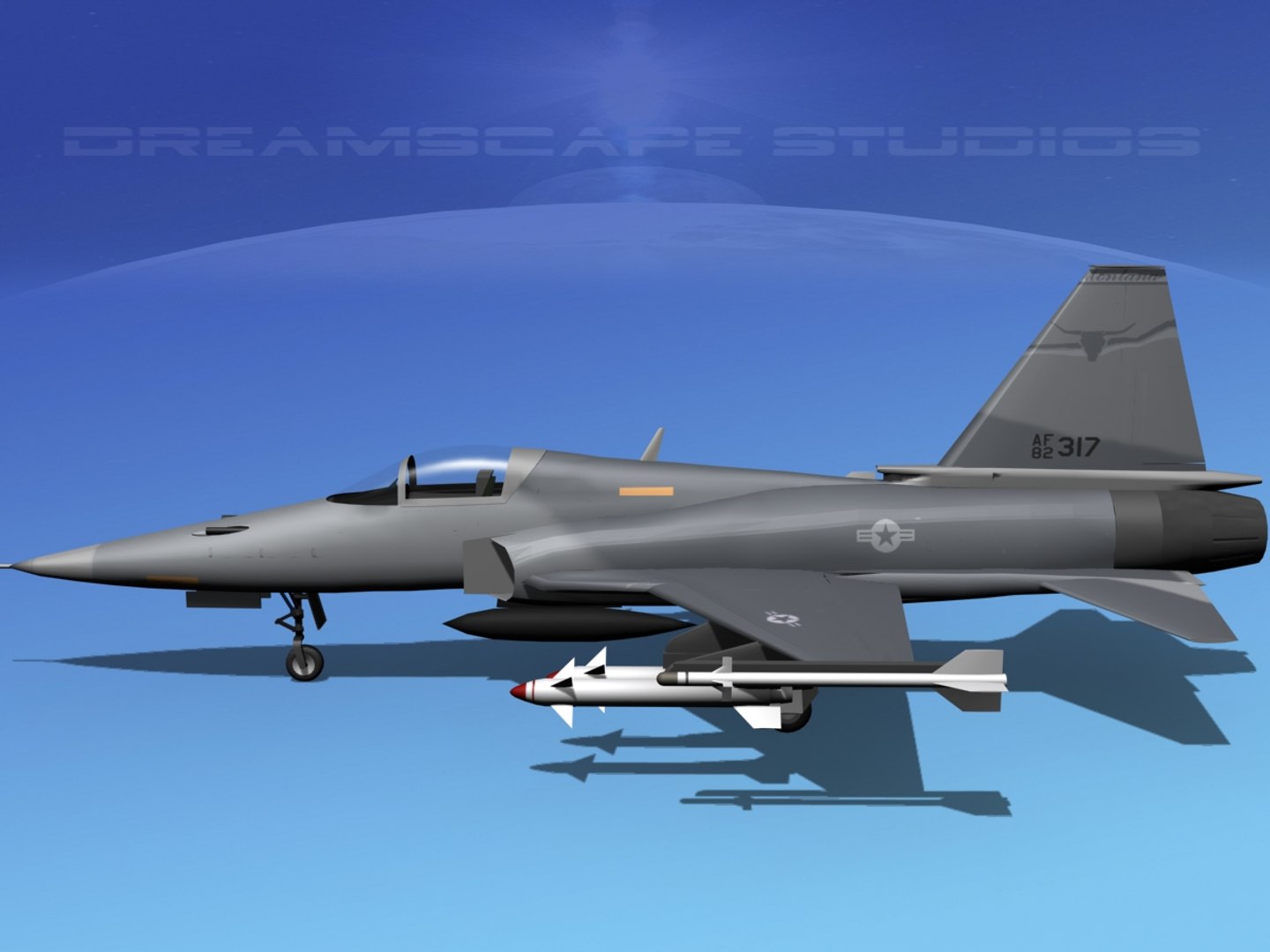 northrop tigershark f-20 fighter 3d 3ds