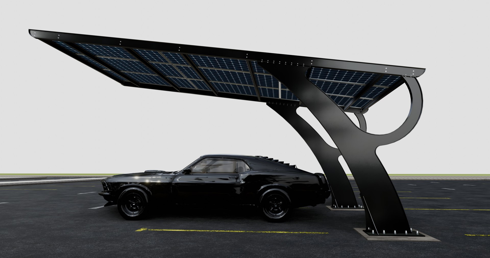 3D L TYPE MODERN SOLAR CARPORT TYPE-2 - TurboSquid 2297225