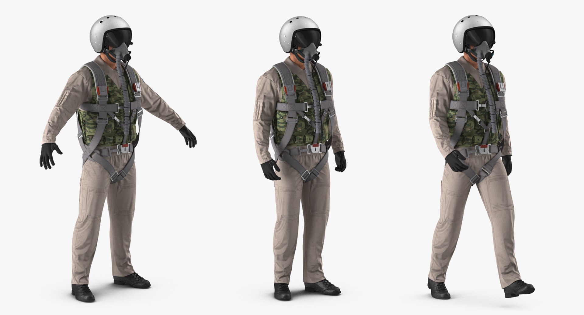 russian jet fighter pilot 3d max