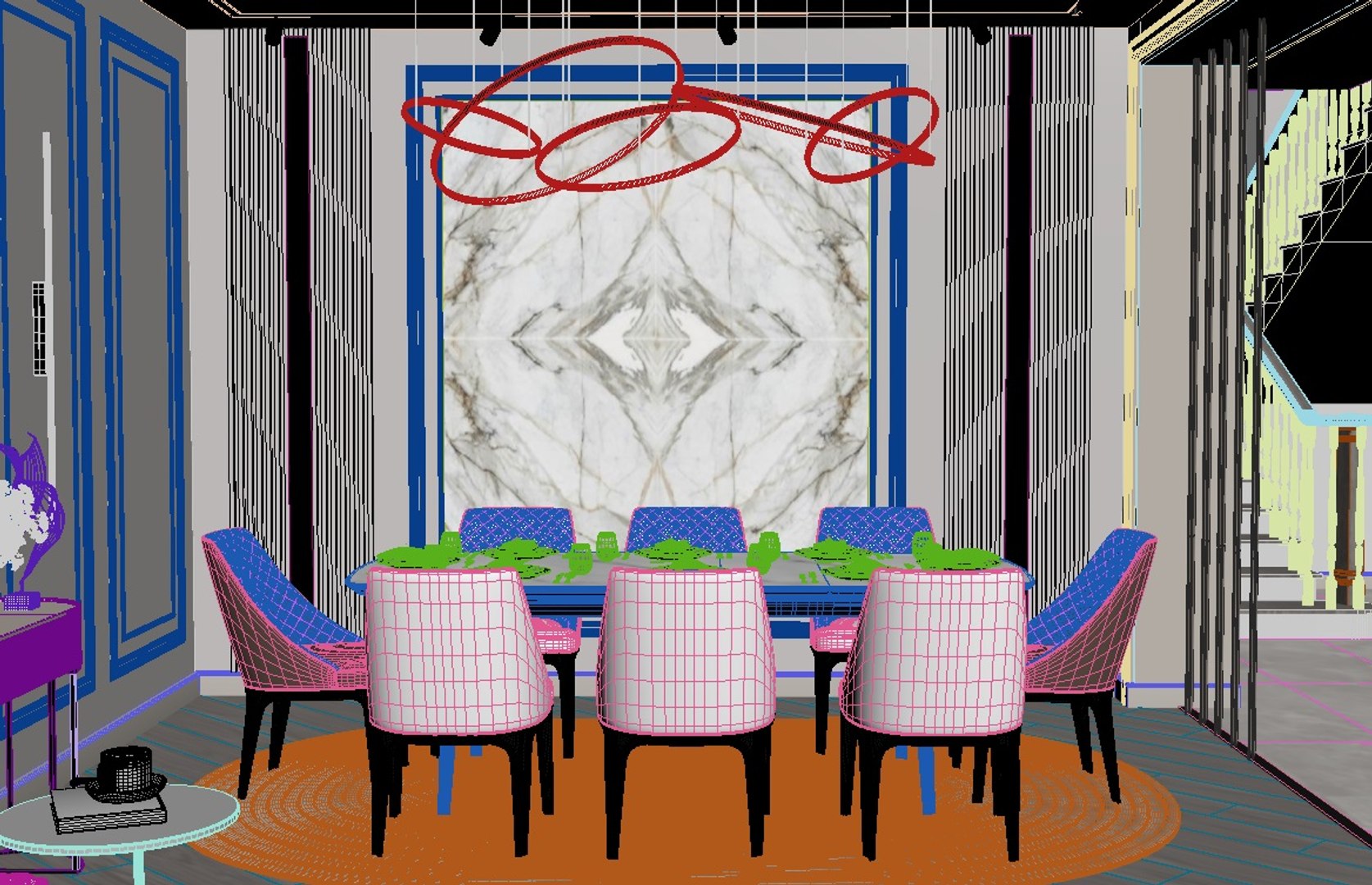 3D Living Room And Hallway Model - TurboSquid 2302693