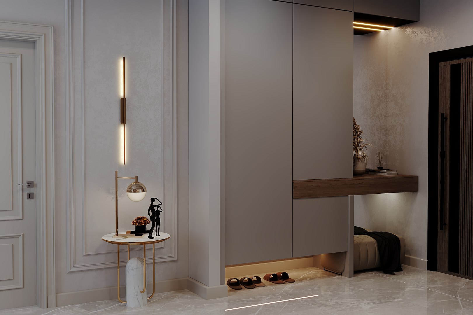 3D Living Room And Hallway Model - TurboSquid 2302693