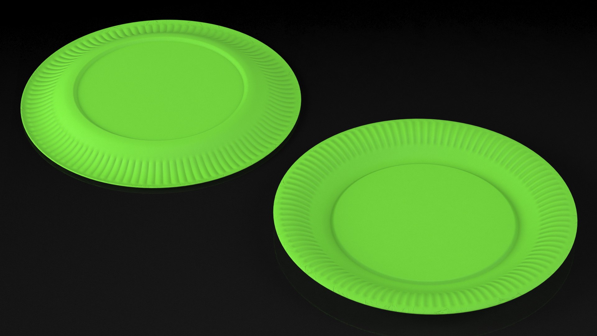 Green Paper Plate 3D Model - TurboSquid 2049107