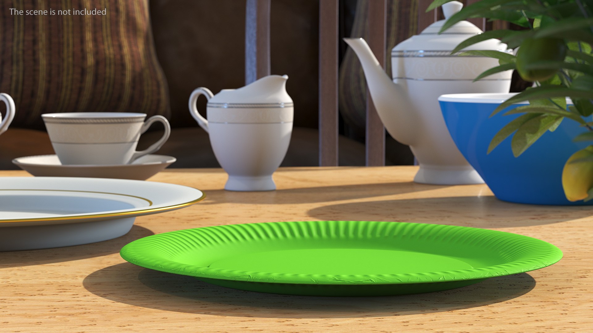Green Paper Plate 3D Model - TurboSquid 2049107